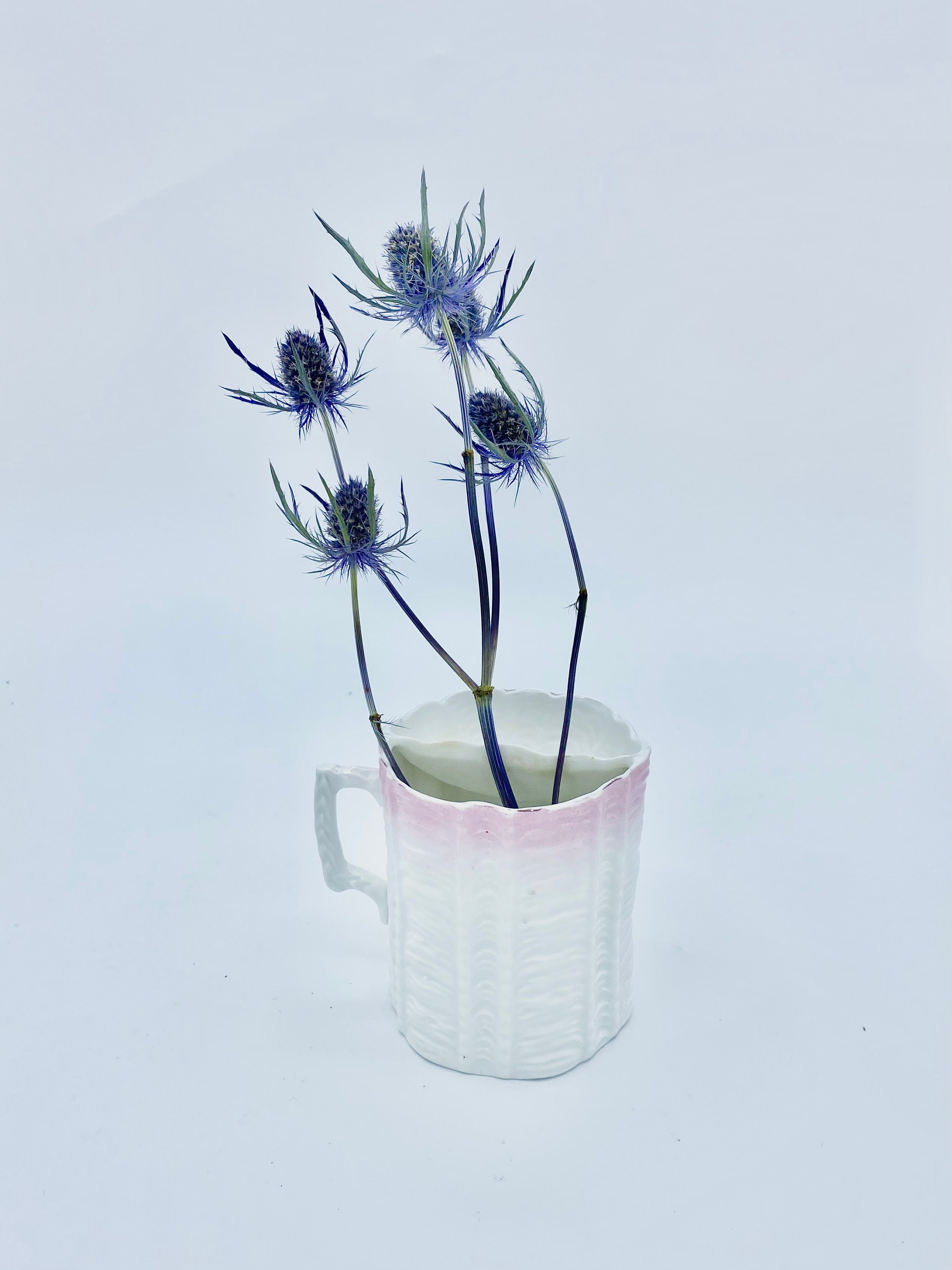 Antique Shaving Scuttle Mug, Rare Unique Porcelain Cup, Vintage Ombre ...