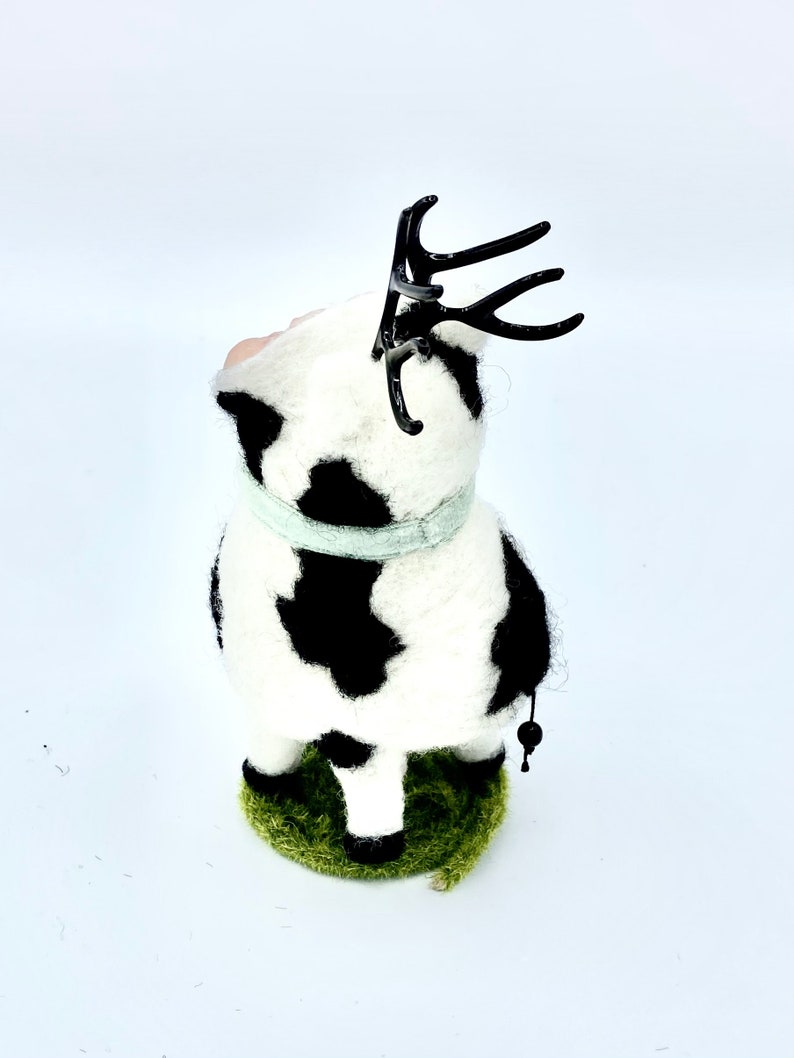 Conjoined Twin Cow Calf Sculpture, Needle Felted Siamese Twins, Weird ...