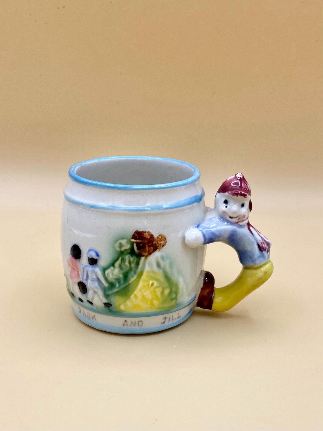 Vintage Jack and Jill Childrens Cup, 50s Ceramic Kids Mug, Fairytale ...