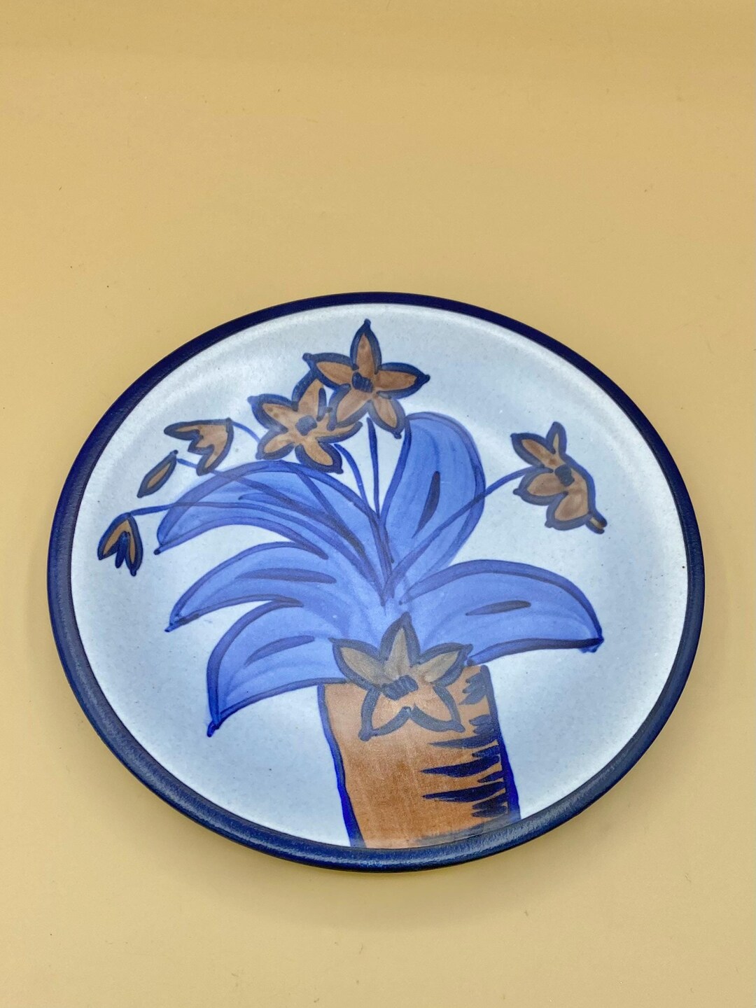 Vintage Stangl Pottery Plate: Venice Blue Floral Collectible - Etsy