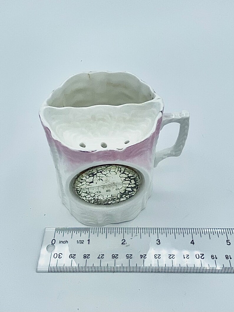 Antique Shaving Scuttle Mug, Rare Unique Porcelain Cup, Vintage Ombre ...