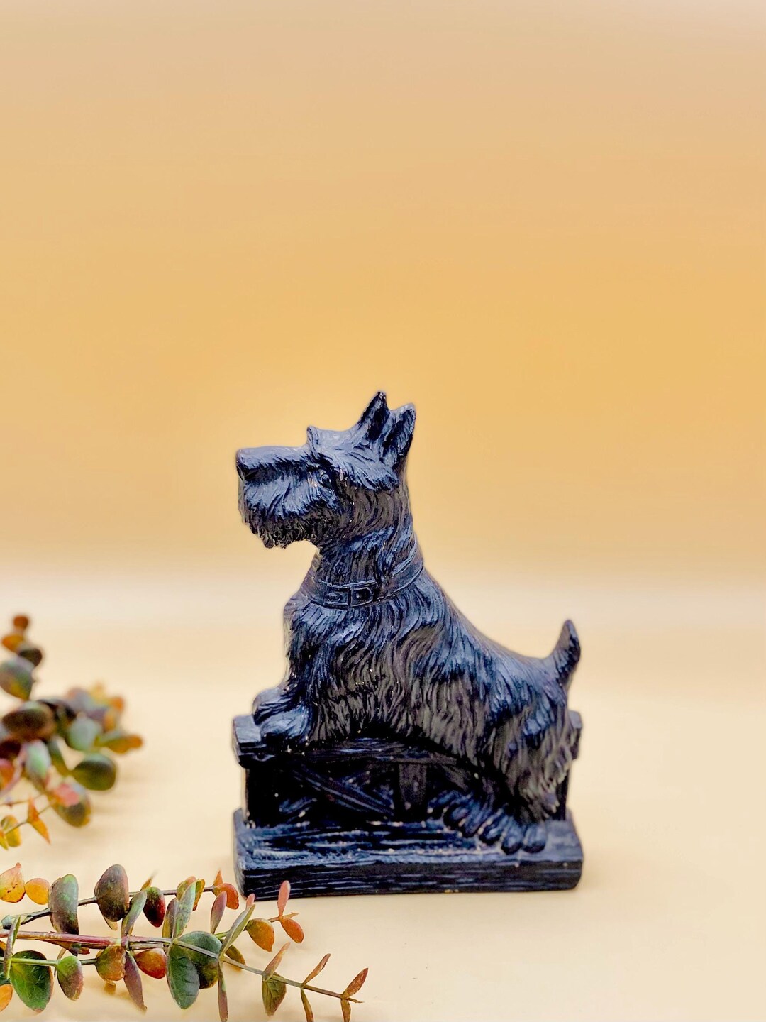 Vintage Black Scottie Dog Bookend: Retro Farmhouse Decor - Etsy