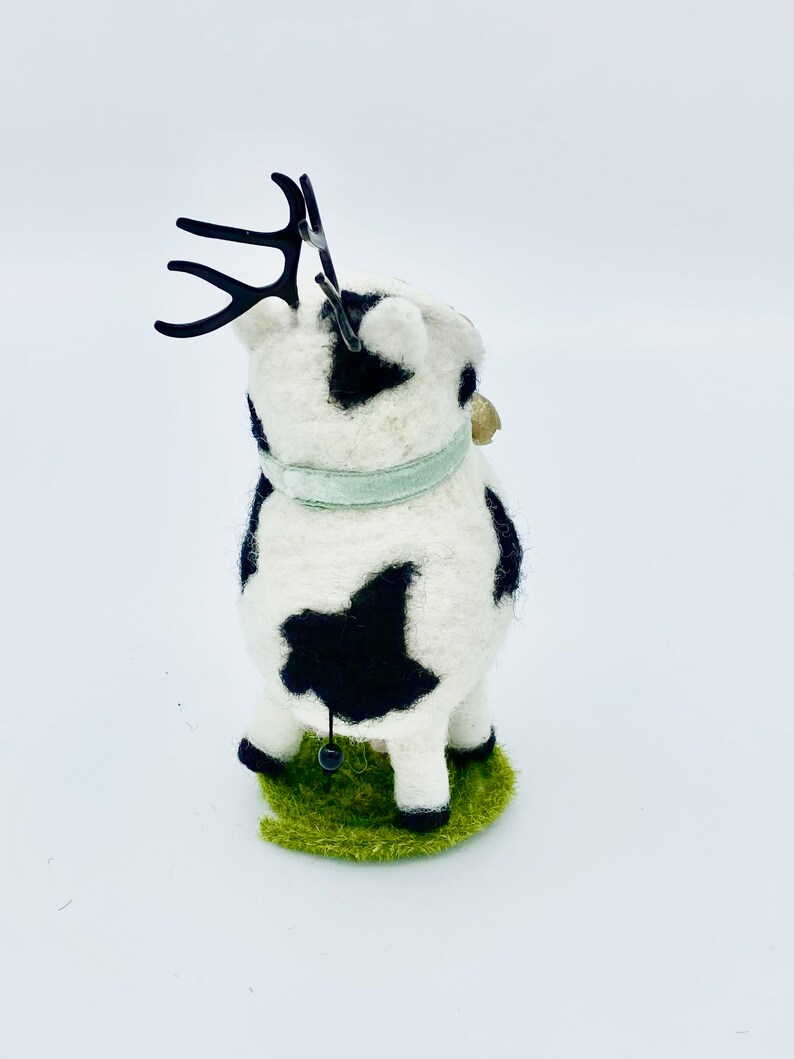 Conjoined Twin Cow Calf Sculpture, Needle Felted Siamese Twins, Weird ...