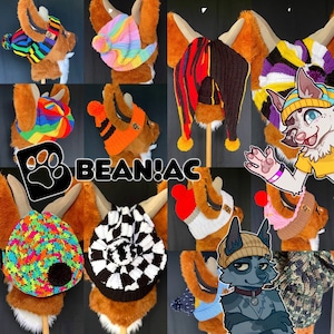 LGBTQIA+ NON BINARY Pride Fursuit Beanie ~ Original Design Handmade by ...