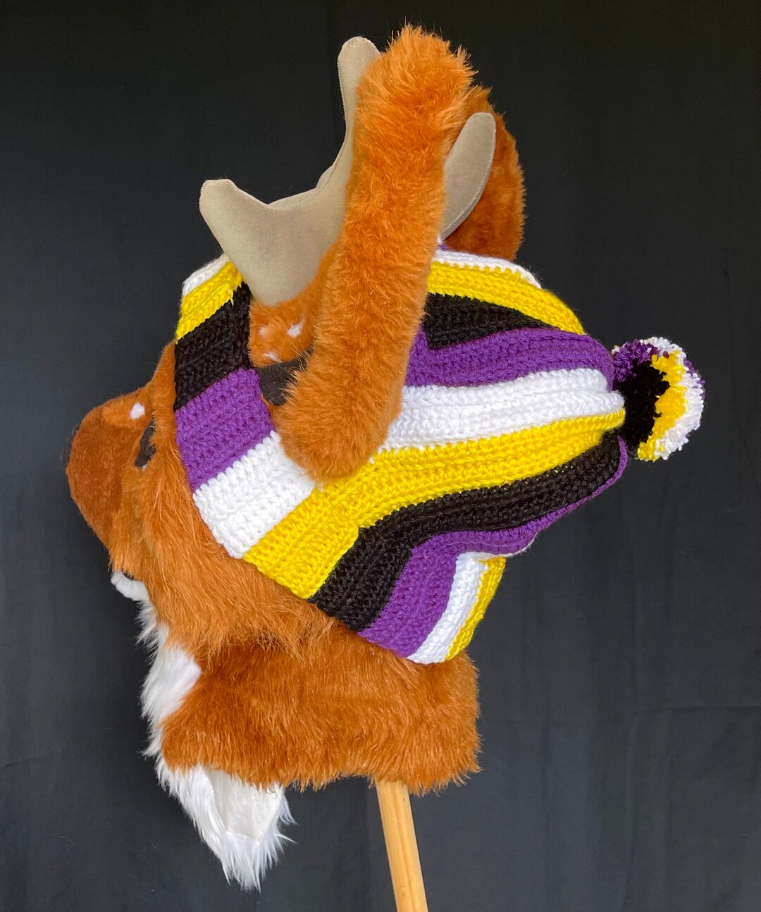 LGBTQIA+ NON BINARY Pride Fursuit Beanie ~ Original Design Handmade by ...