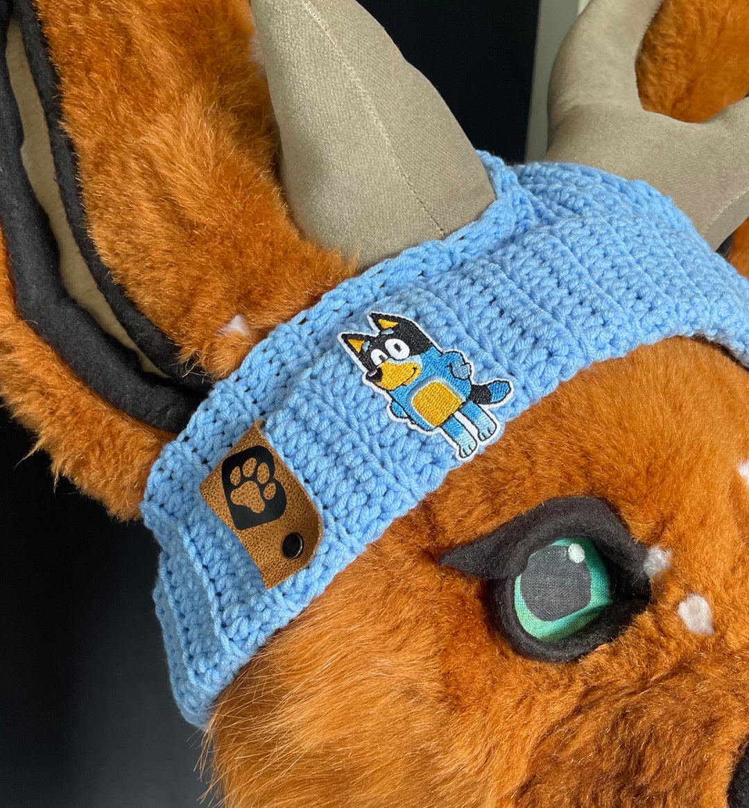 BLUEY BANDIT Fursuit Beanie Original Design Handmade by Beanac - Etsy