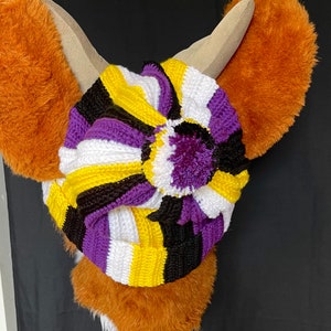 LGBTQIA+ NON BINARY Pride Fursuit Beanie ~ Original Design Handmade by ...