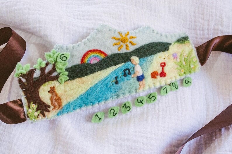 Custom Heirloom Felt Story Crown - Handmade Needle Felted Steiner ...