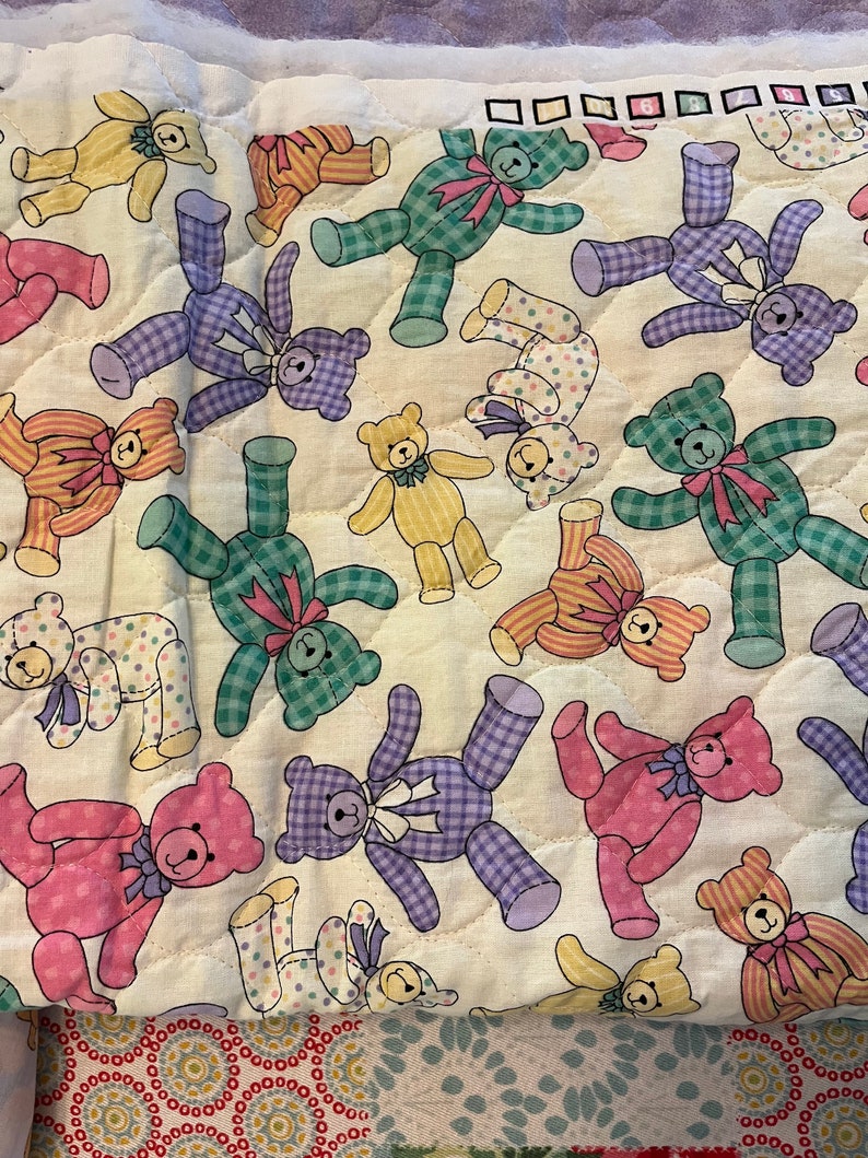 Two Vintage Teddy Bear Fabrics - Etsy