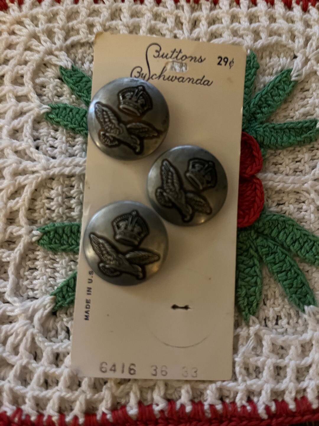 Vintage Metal Embossed Buttons - Etsy