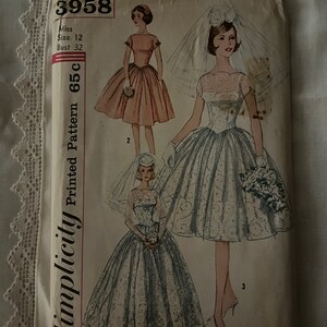 Simplicity 3958-beautiful Wedding Gowns - Etsy