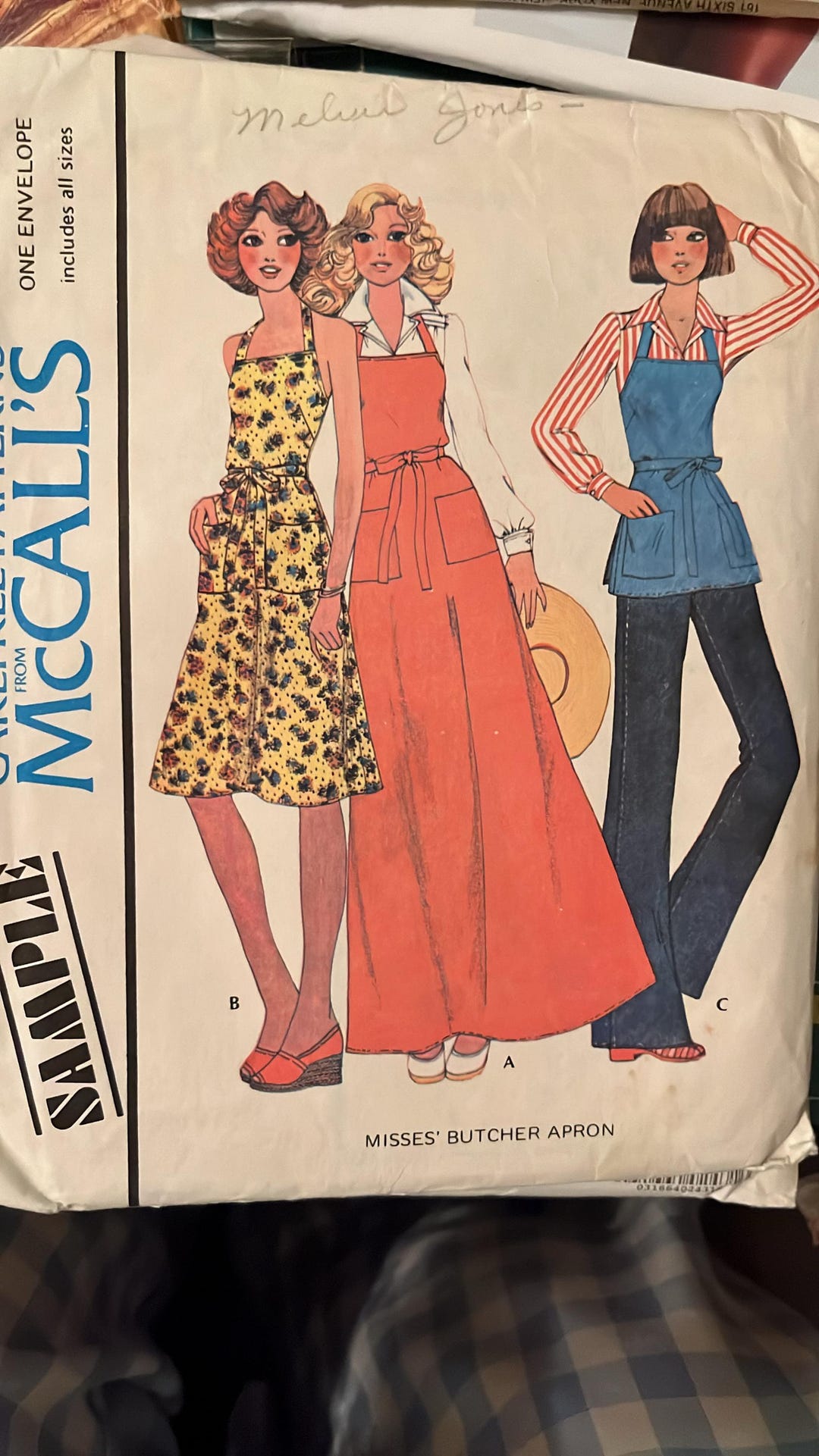 Mccalls Butcher Aprons, Sample Pattern - Etsy