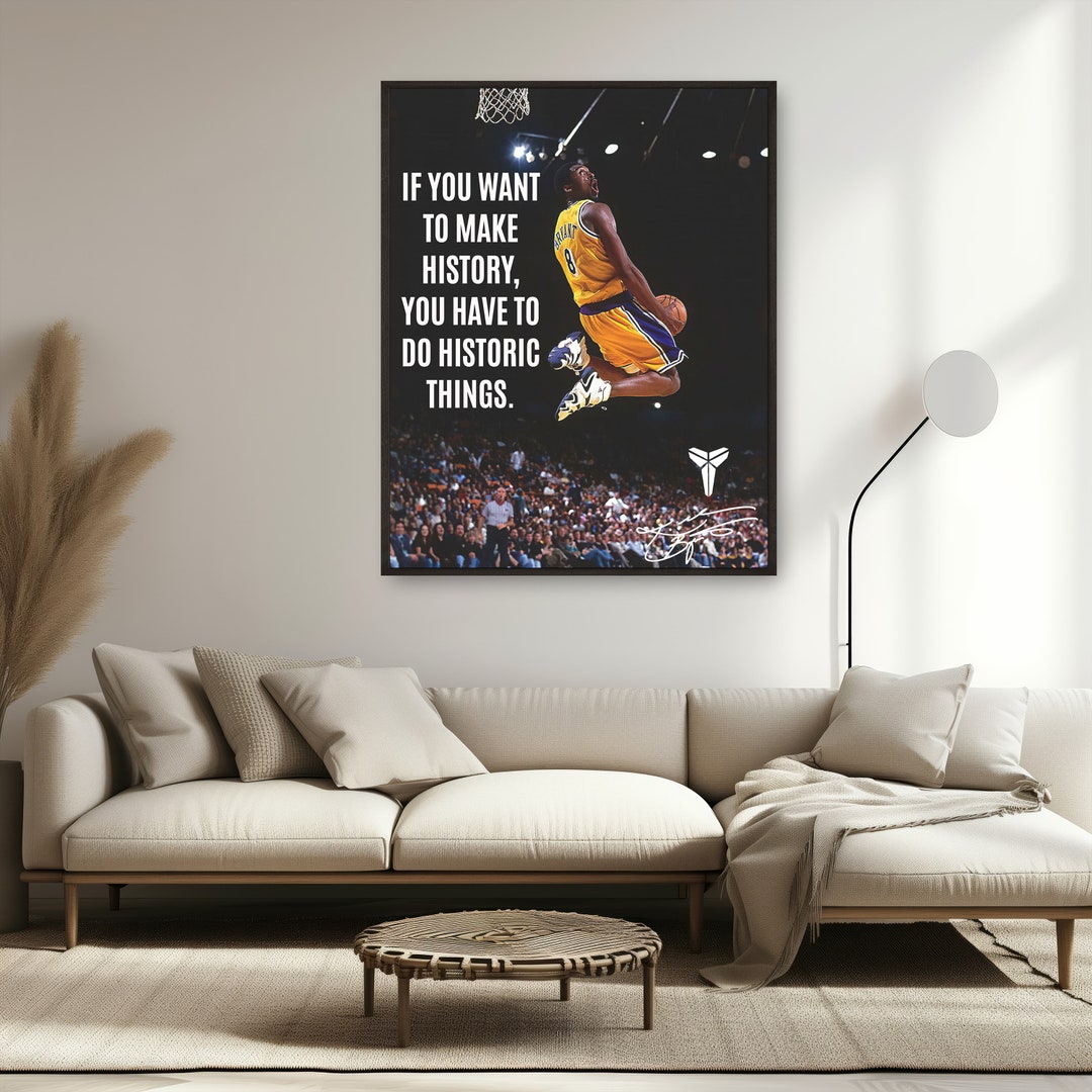 Kobe Bryant Poster, Kobe Bryant Print, Kobe Bryant Wall Art, Basketball ...