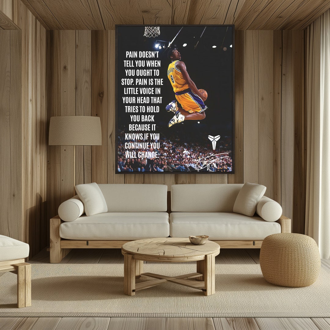 Kobe Bryant Poster, Kobe Bryant Print, Kobe Bryant Wall Art, Basketball ...