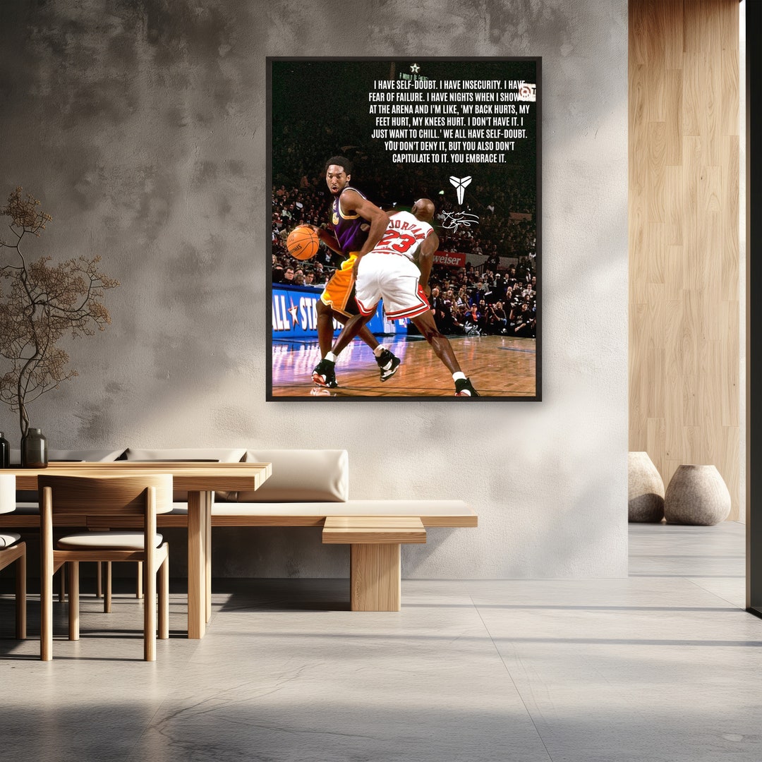 Kobe Bryant Poster Inspirational Quote, Digital Motivational Wall Art ...