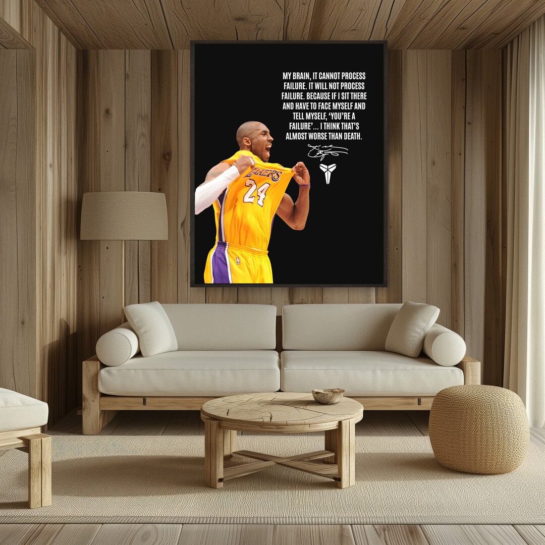 Kobe Bryant Poster Inspirational Quote, Digital Motivational Wall Art ...