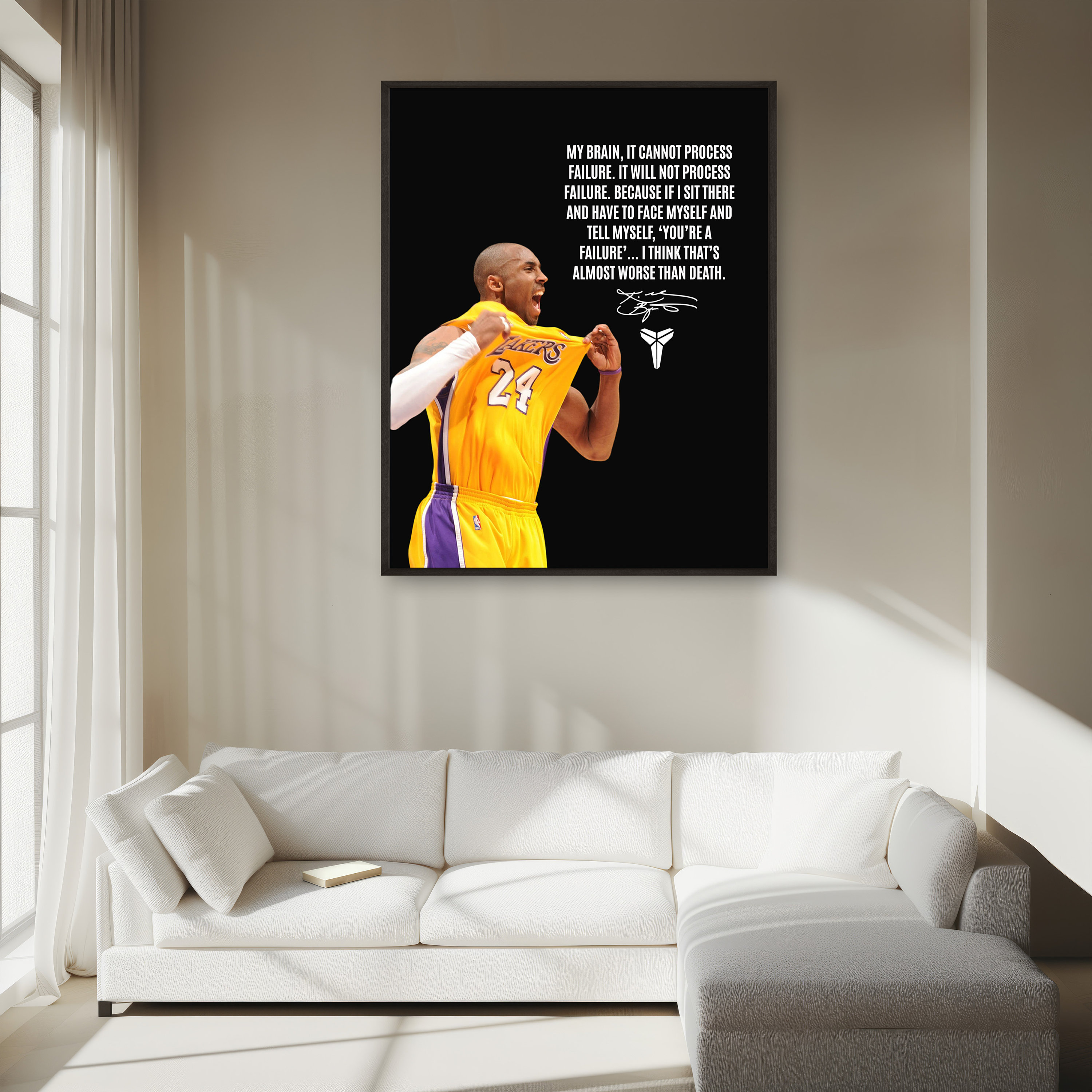 Kobe Bryant Poster Inspirational Quote, Digital Motivational Wall Art ...