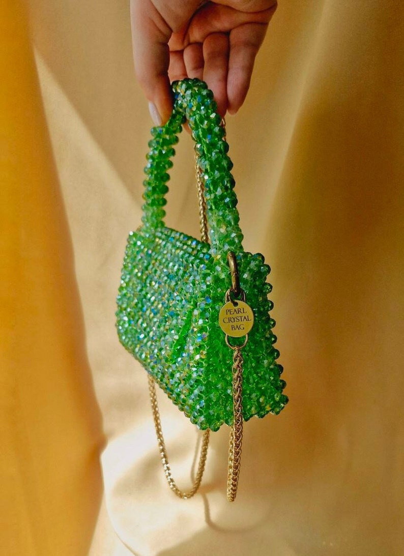 Green Bag,wedding Clutch,crystal Blind Bag,crystal Carrying Bag,vintage ...