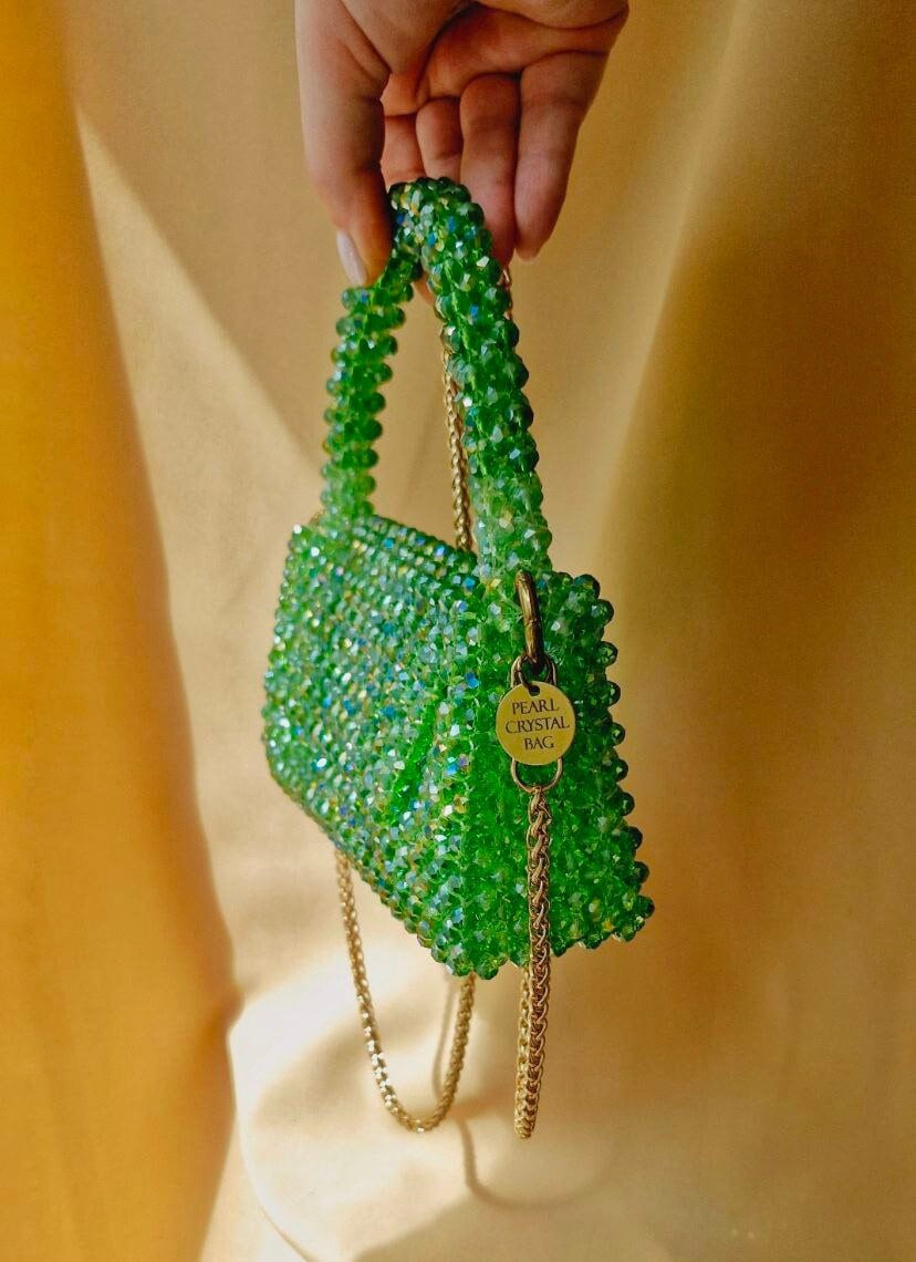 Green Bag,wedding Clutch,crystal Blind Bag,crystal Carrying Bag,vintage ...