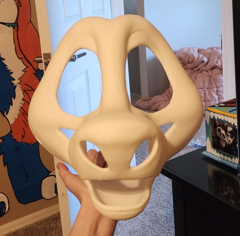 Extra Toony Fox/canine Fursuit Head Base 3d Print File Only - Etsy