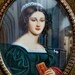 Antique Signed Ruby Minature Painting Portrait of anna Hillmayer With ...