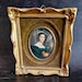 Antique Signed Ruby Minature Painting Portrait of anna Hillmayer With ...