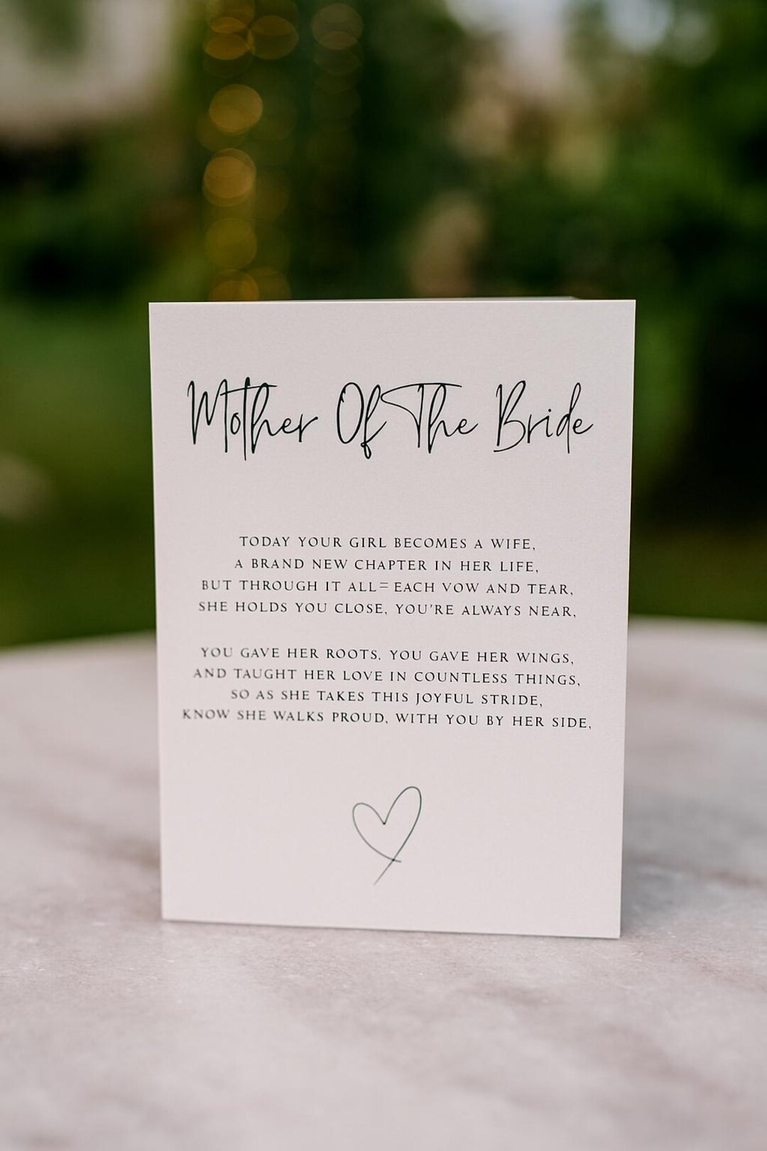 Mother of the Bride Poem Card – A6 Digital Download (not Editable) - Etsy