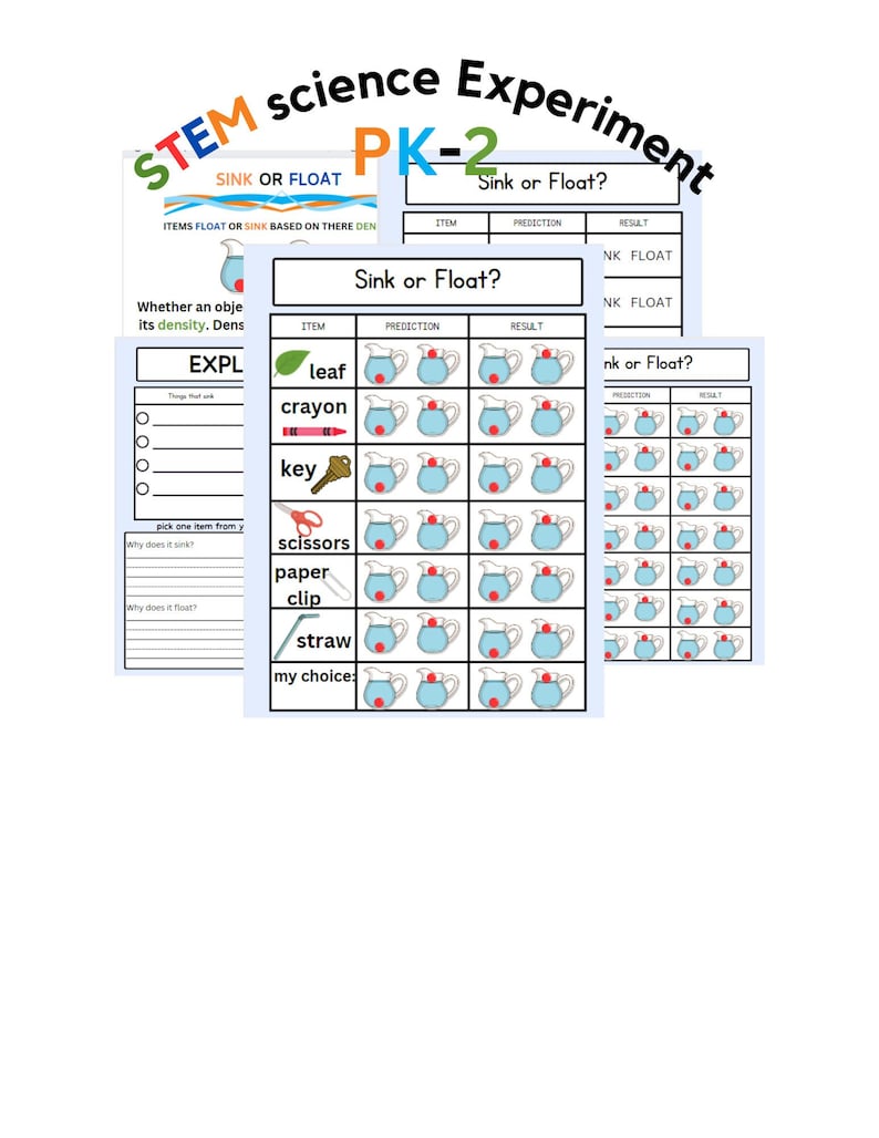 Sink or Float Science Exploration Lesson Plan, Homeschool Curriculum ...