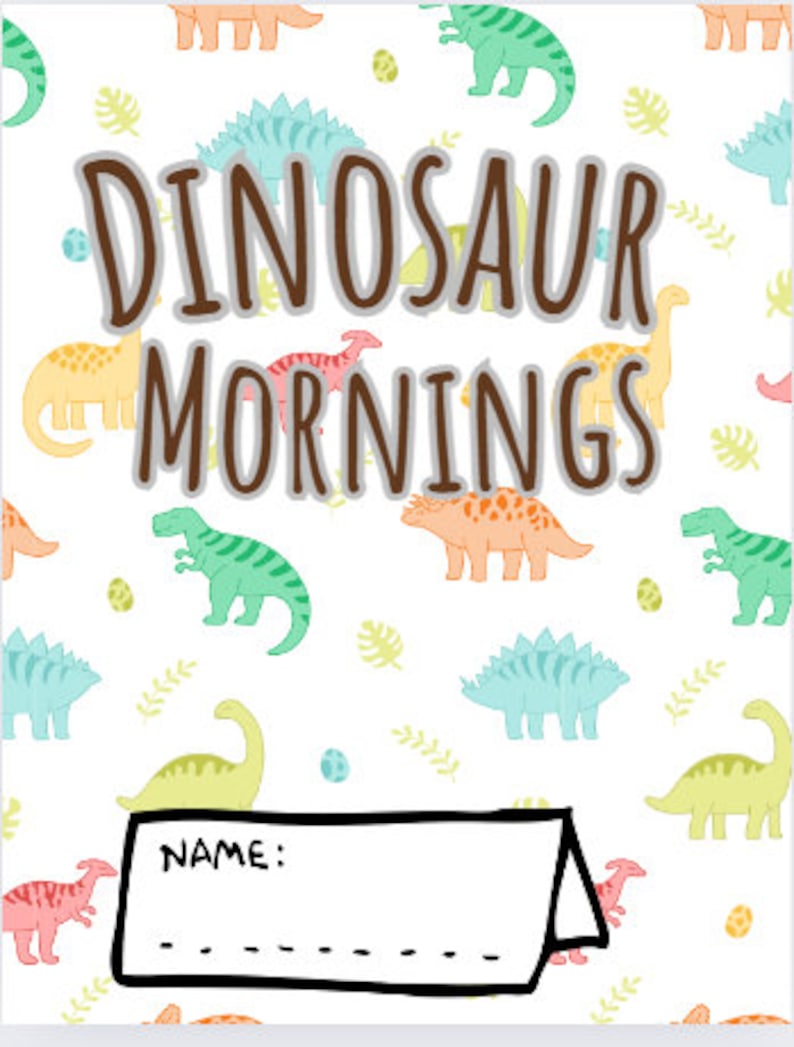 Dino Morning Menu, Independent Packet, Morning Basket Time Prek-2nd ...