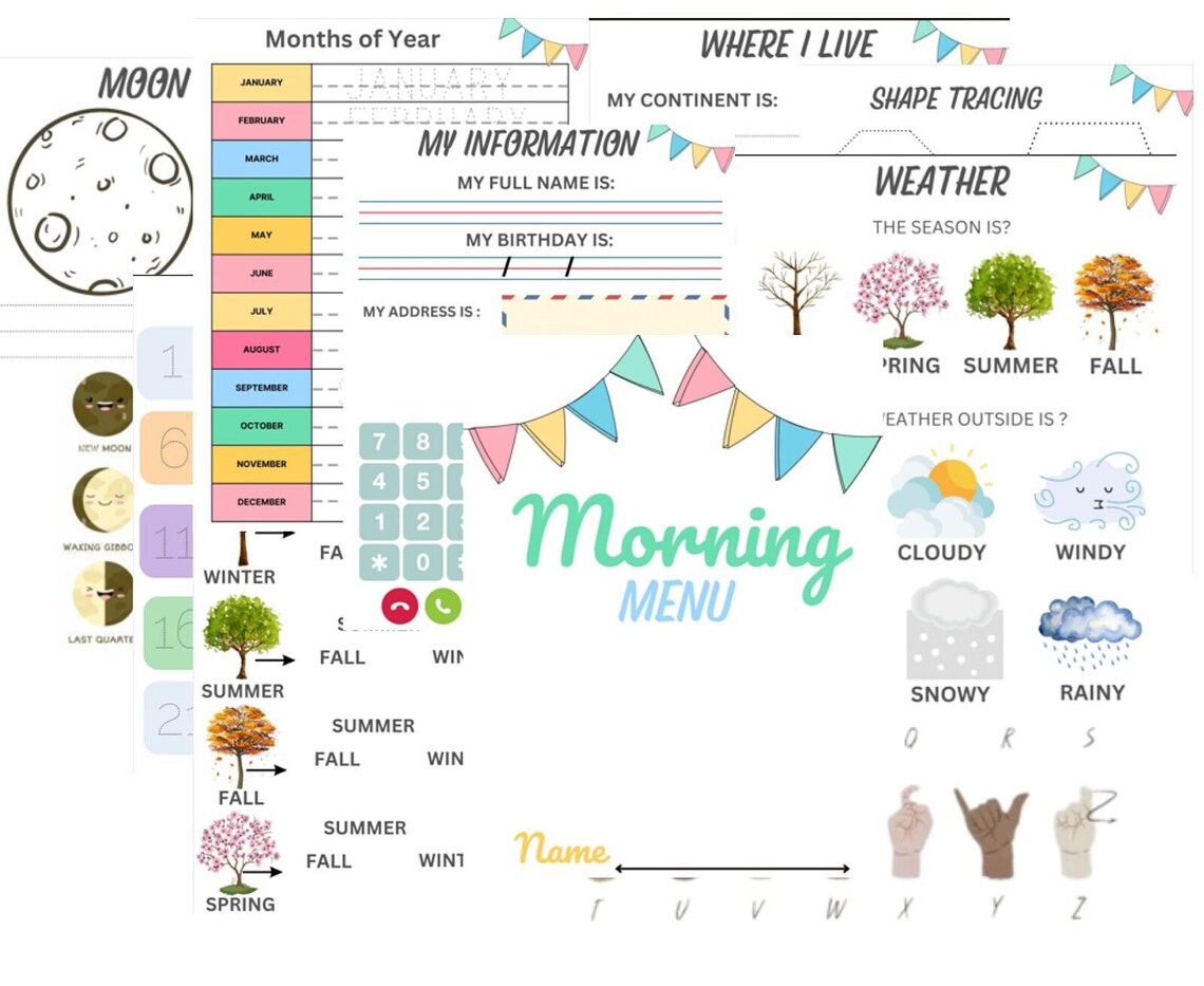 MEGA Morning Menu Elementary Multi-kids Bundle, Use With Multiple Grade ...