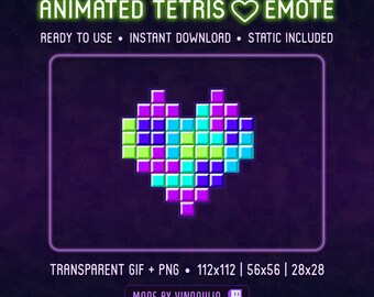 ANIMATED HEART EMOTE Dancing Static Versions Included Twitch Discord ...