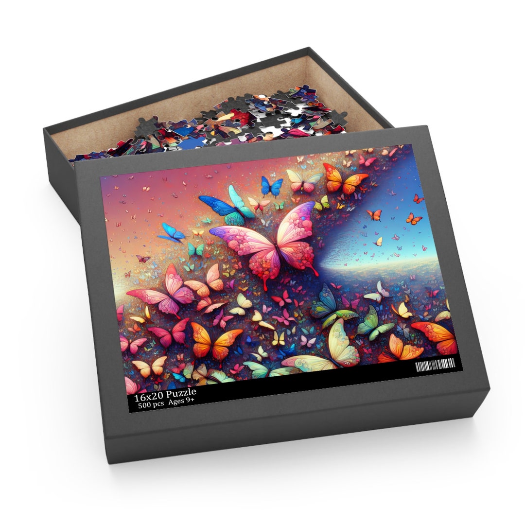 Butterfly Dreamscape Puzzle Vibrant Colors 252 or 500 Piece Puzzle ...