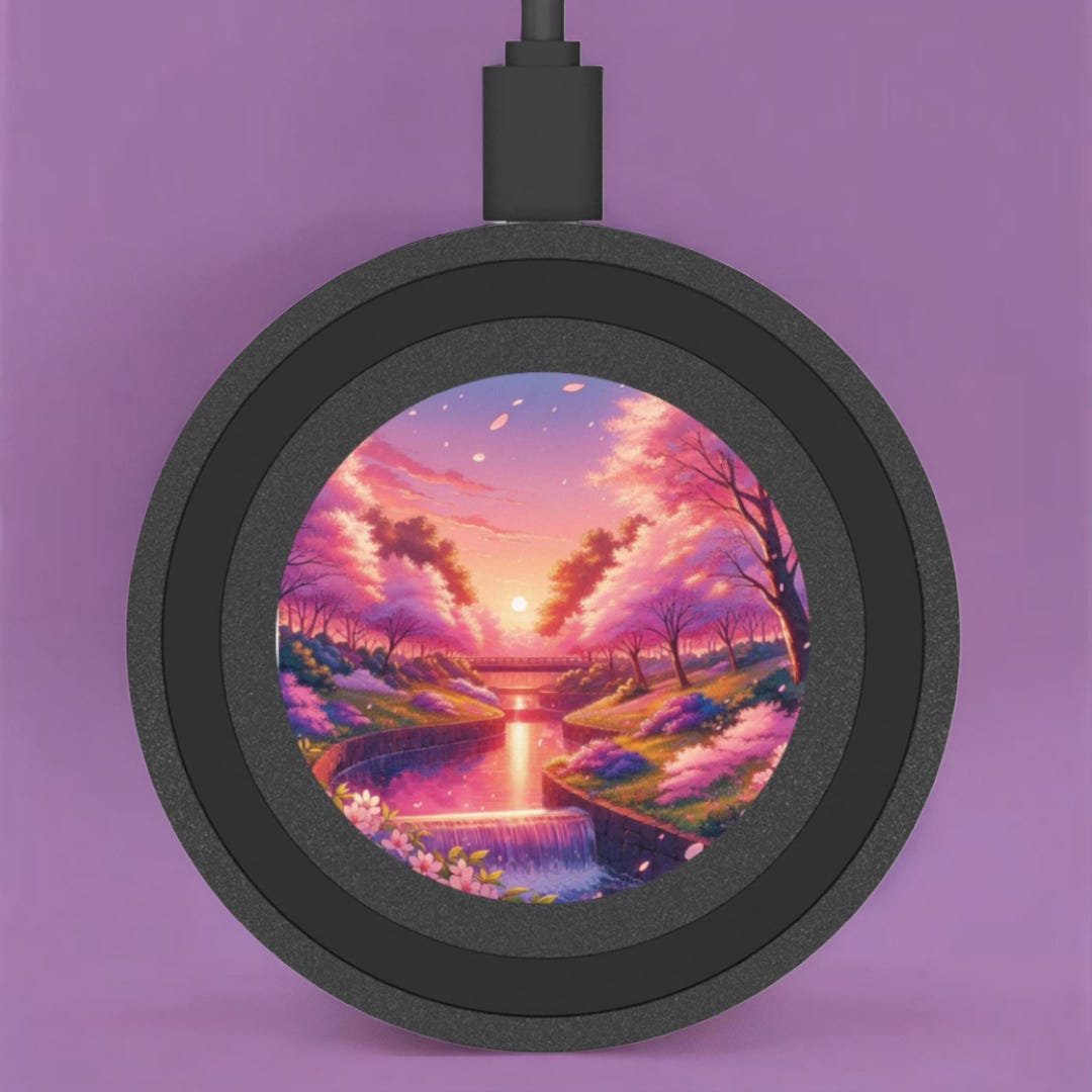Sakura Sunrise Anime Wireless Charging Pad| Anime Wireless Charger ...