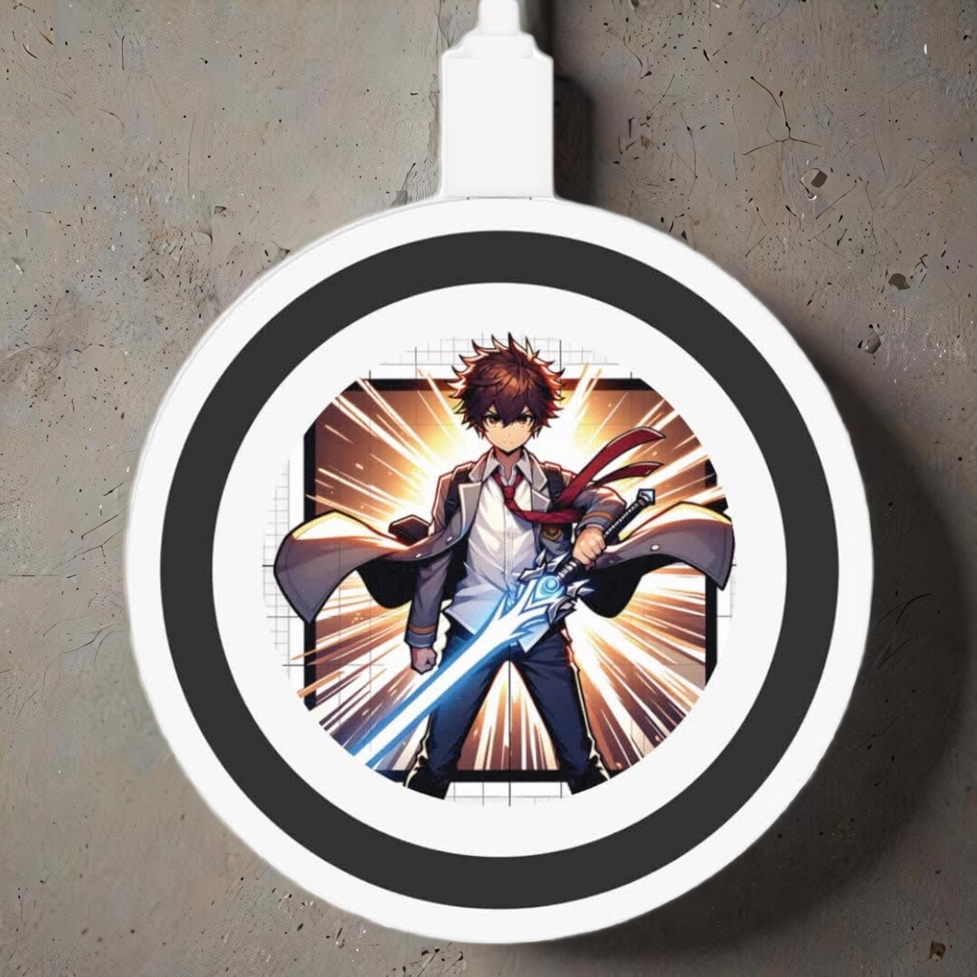 Heroic Anime Warrior Wireless Charging Pad Anime Wireless Charger Anime ...