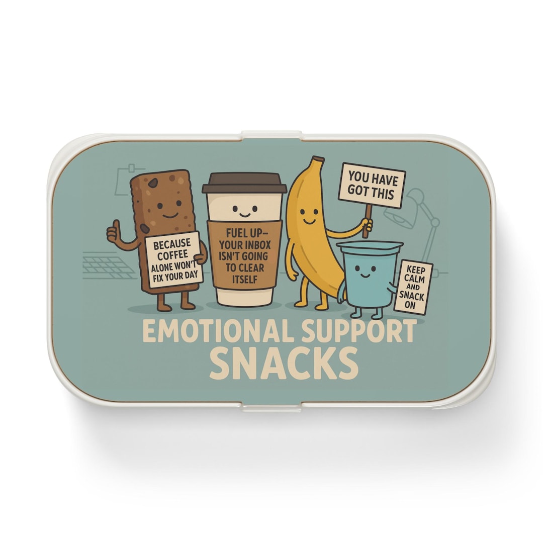 Emotional Support Snacks Bento Lunch Box, Fun Lunch Container for Kids ...
