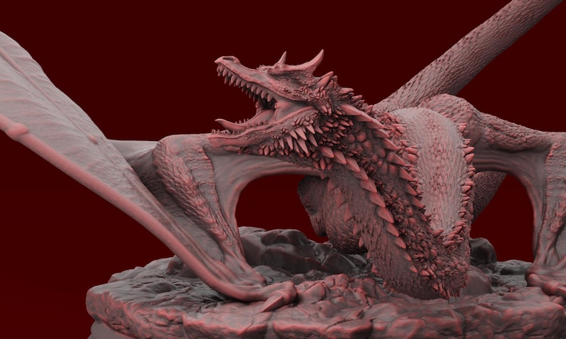 Caraxes Dragon the Blood Wyrm House of the Dragon Daemon Targaryen's ...