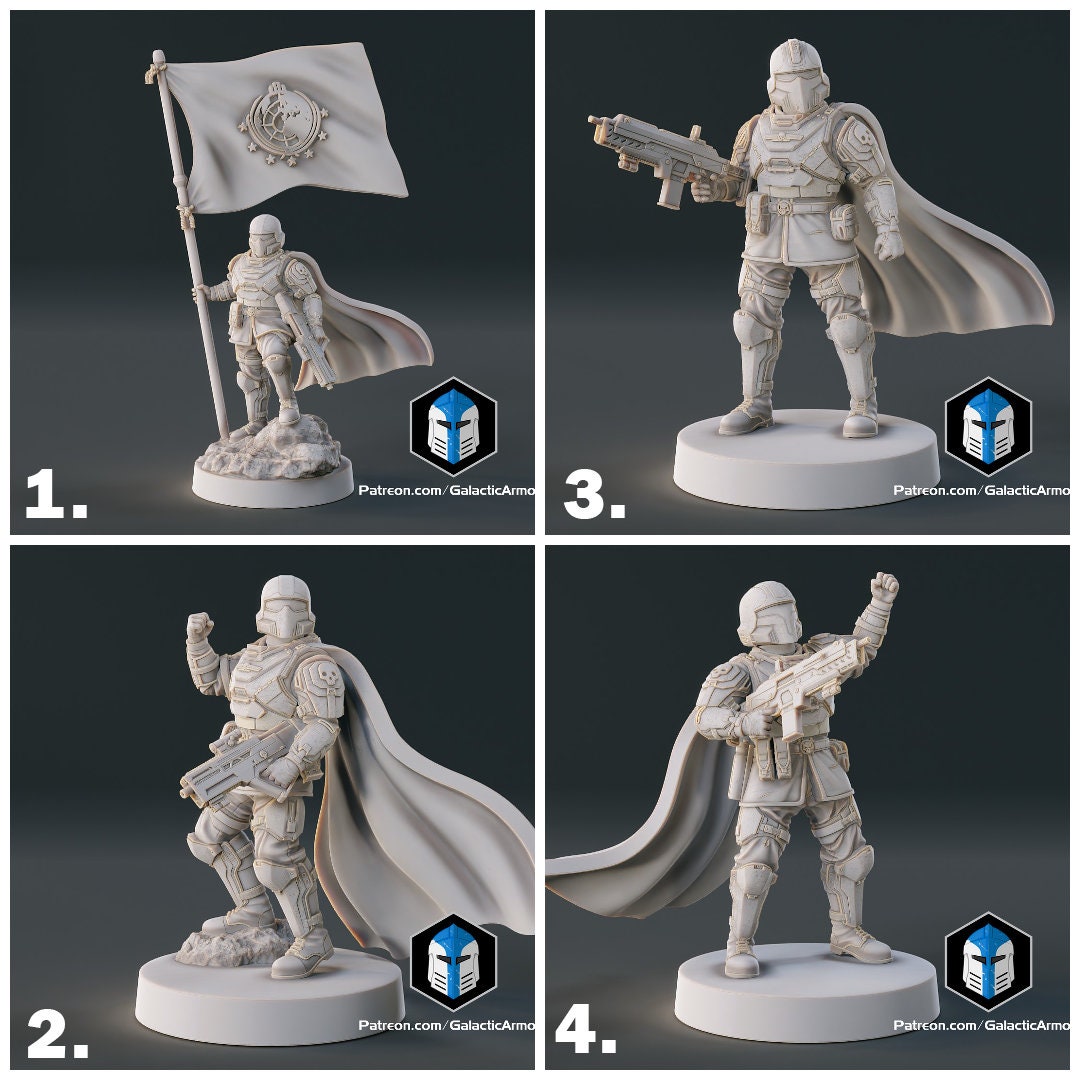 Helldivers Diorama Battle Set 3D Printed Tabletop Miniatures - Etsy