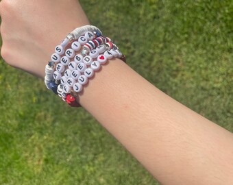 USA Red White & Blue Stackable Bracelets for 4th of July, Memorial Day ...