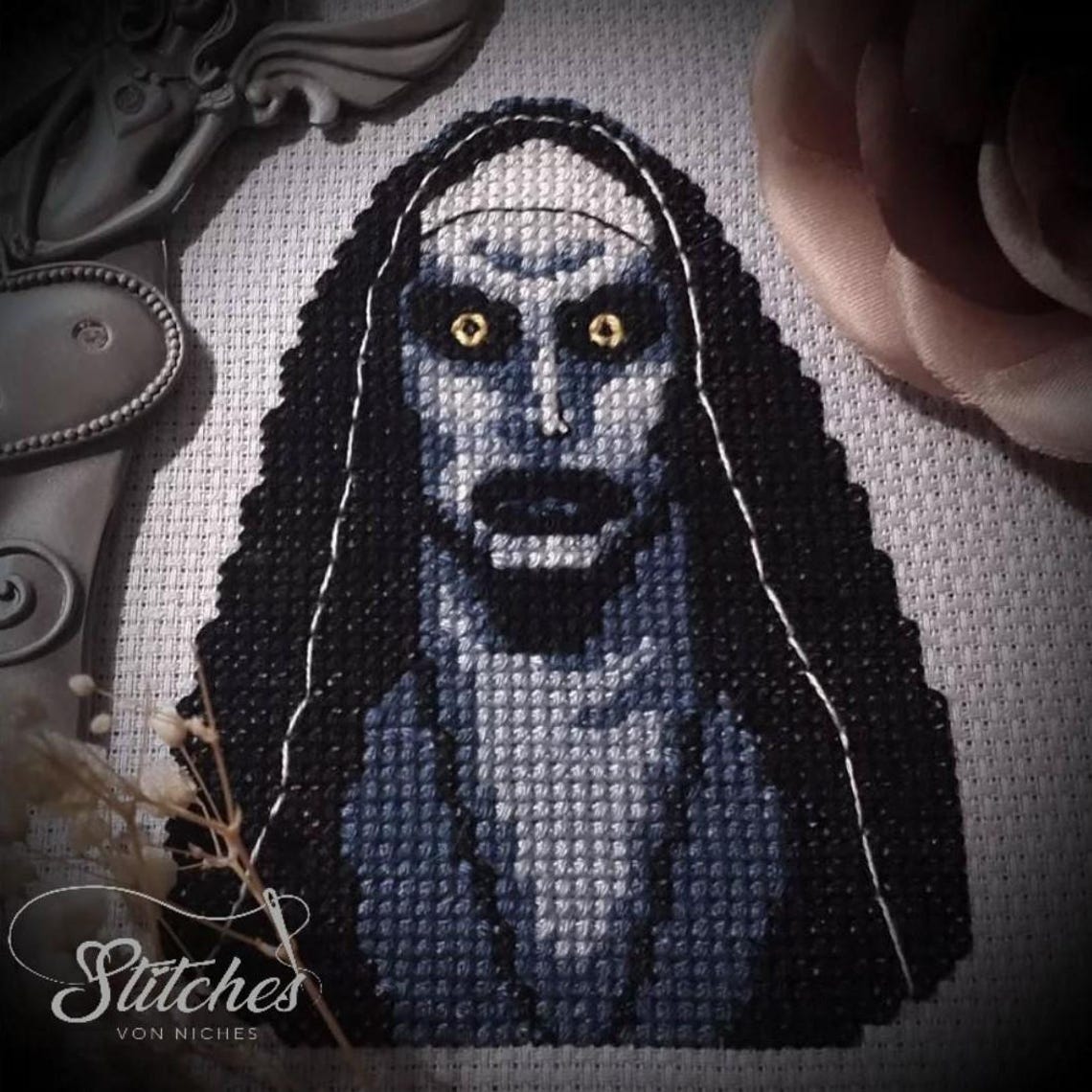 Valak the Demon Nun Cross Stitch Pattern (PDF ONLY) - Etsy