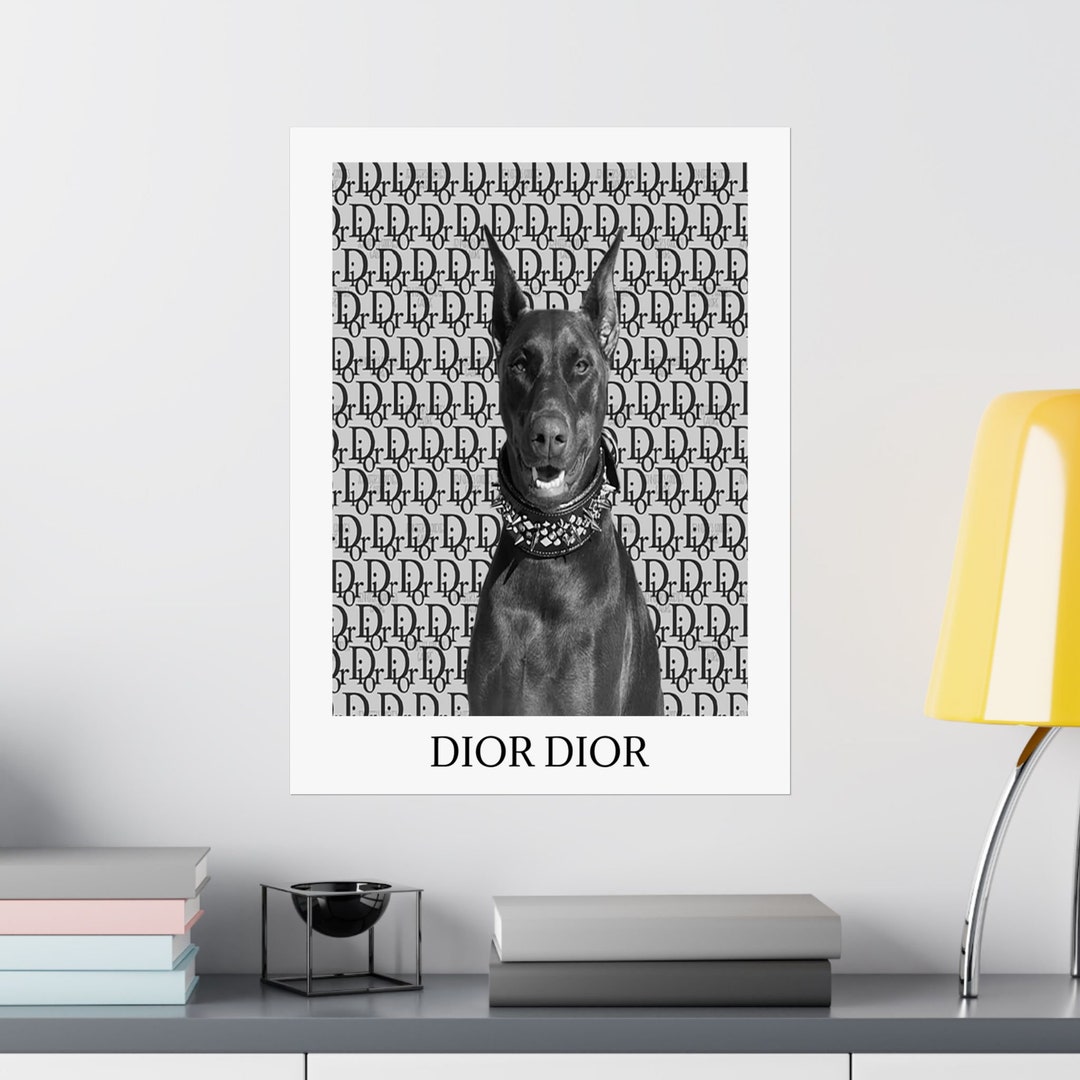 Dior Luxury Aesthetic Poster Modern Poster Designer Wall Art Doberman ...