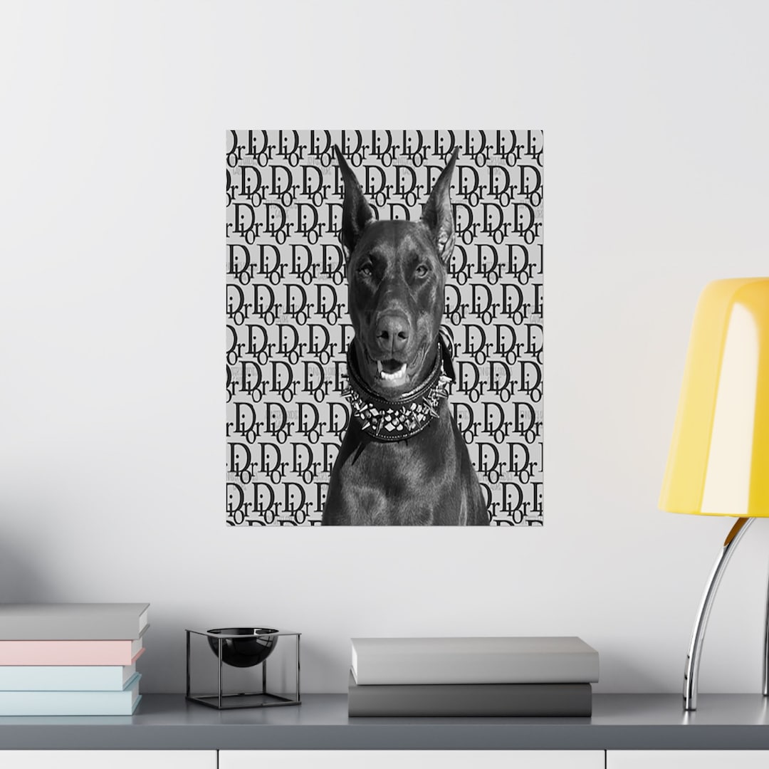 Dior Luxury Fashion Poster Modern Poster Designer Wall Art Doberman ...