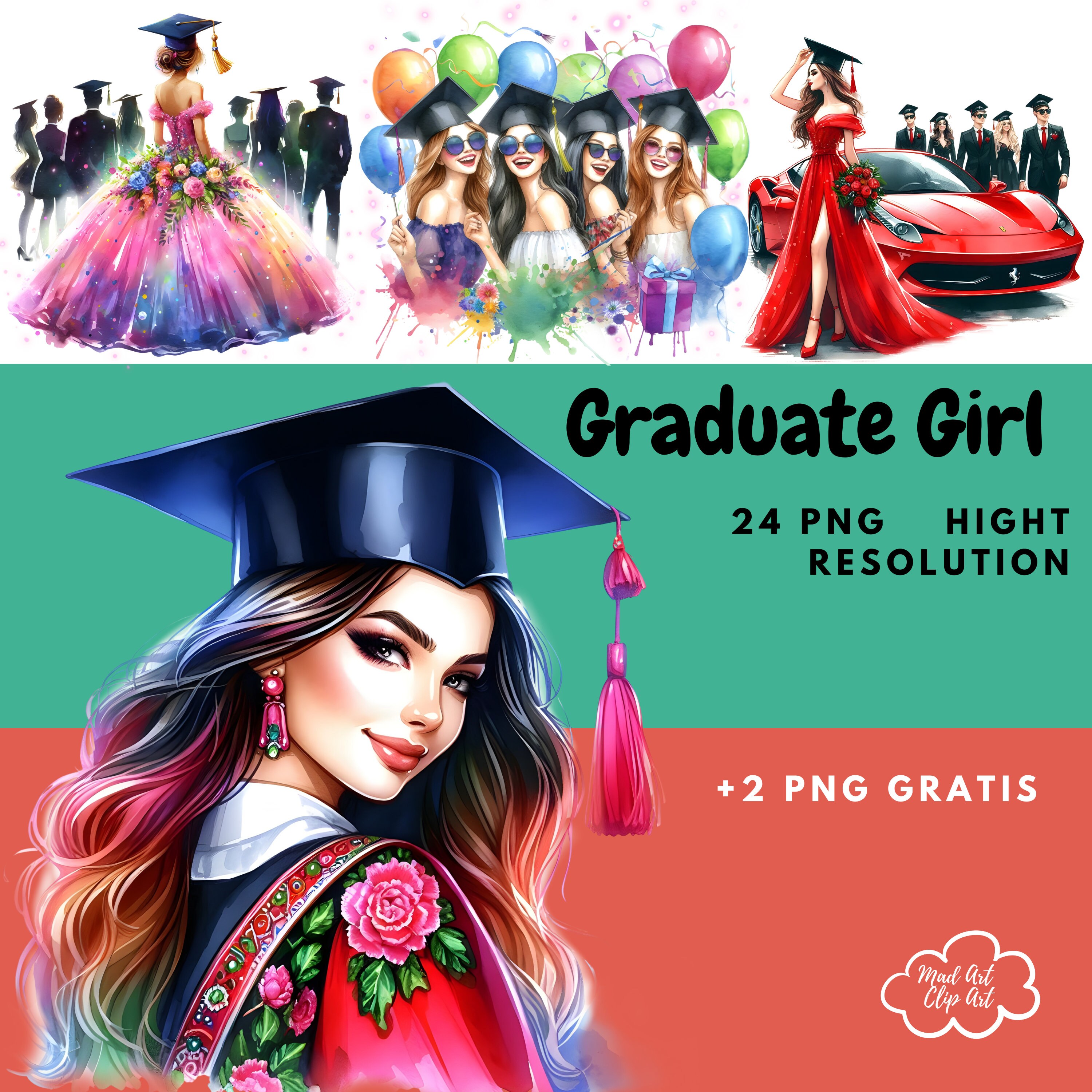 Graduate Girl Clipart, Graduation Girls PNG, Bulgarian Girl Clipart ...