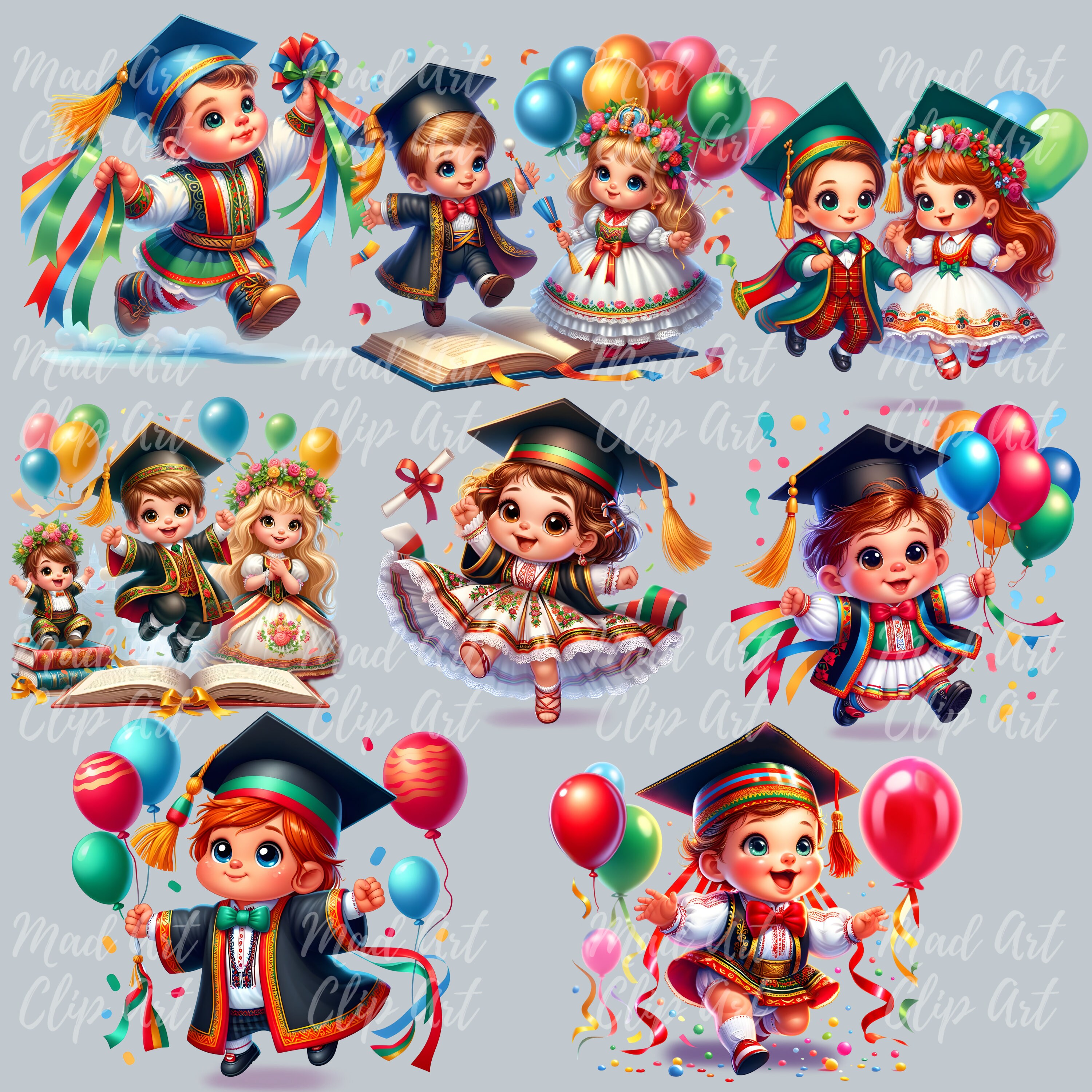 Graduate Kids Clipart,graduation Kid Png,bulgarian Boy, Bulgarian Girl ...