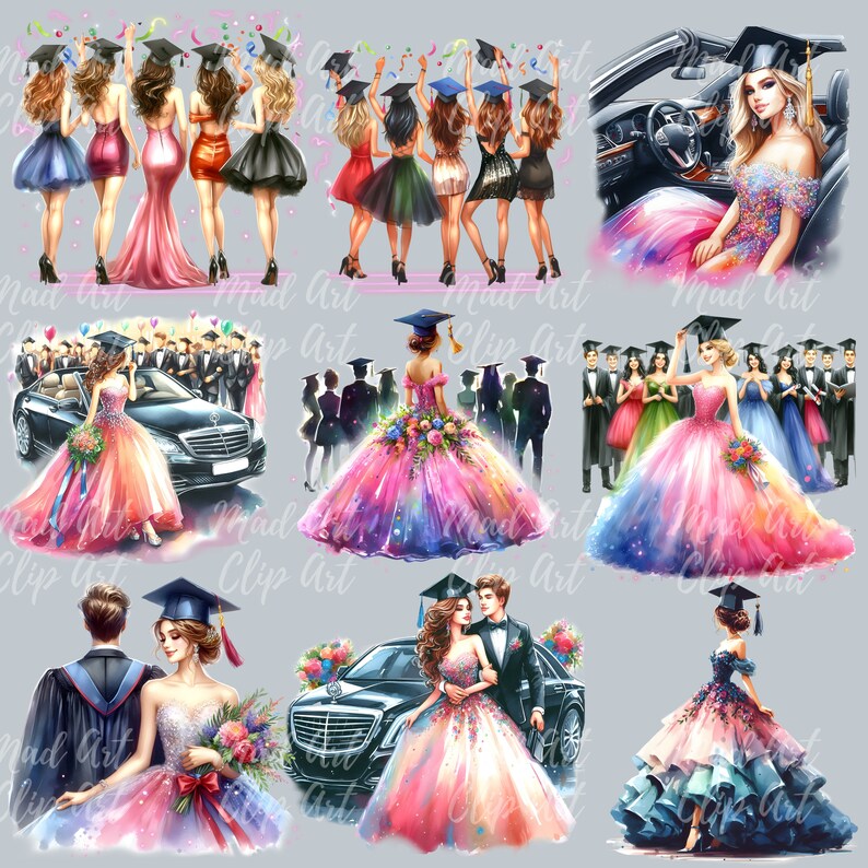 Graduate Girl Clipart, Graduation Girls PNG, Bulgarian Girl Clipart ...