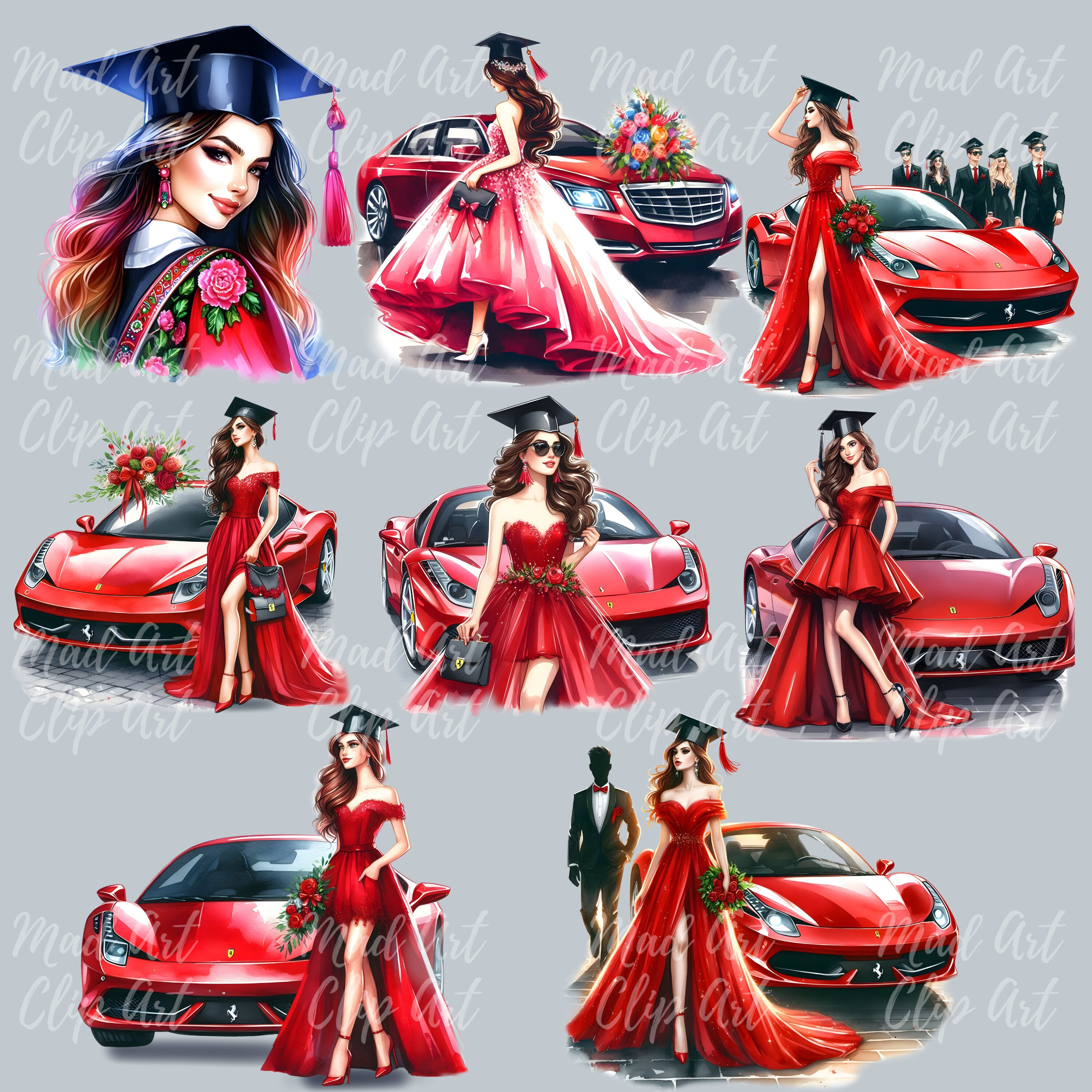 Graduate Girl Clipart, Graduation Girls PNG, Bulgarian Girl Clipart ...