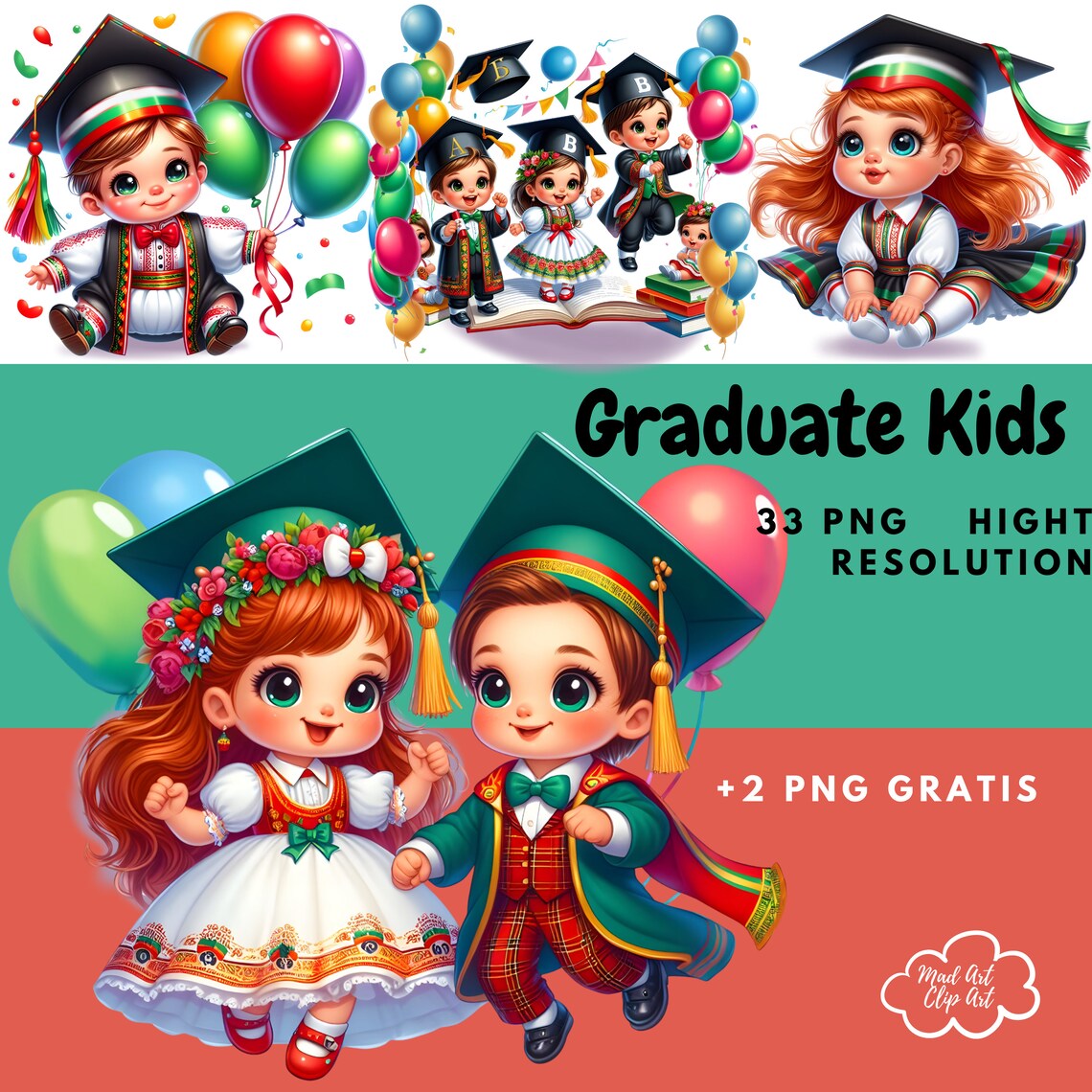 Graduate Kids Clipart,graduation Kid Png,bulgarian Boy, Bulgarian Girl ...