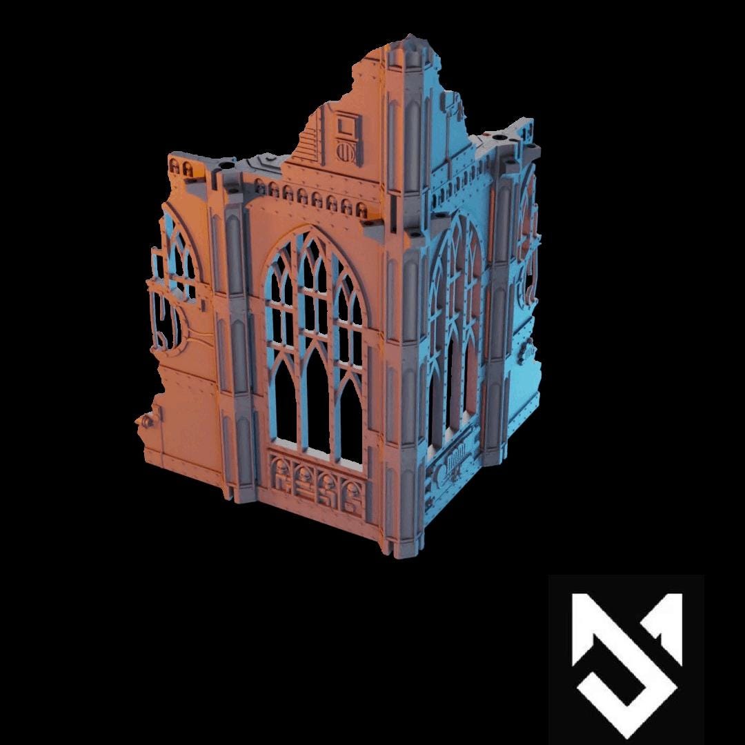 Corner Wall Scenery STL File - Etsy