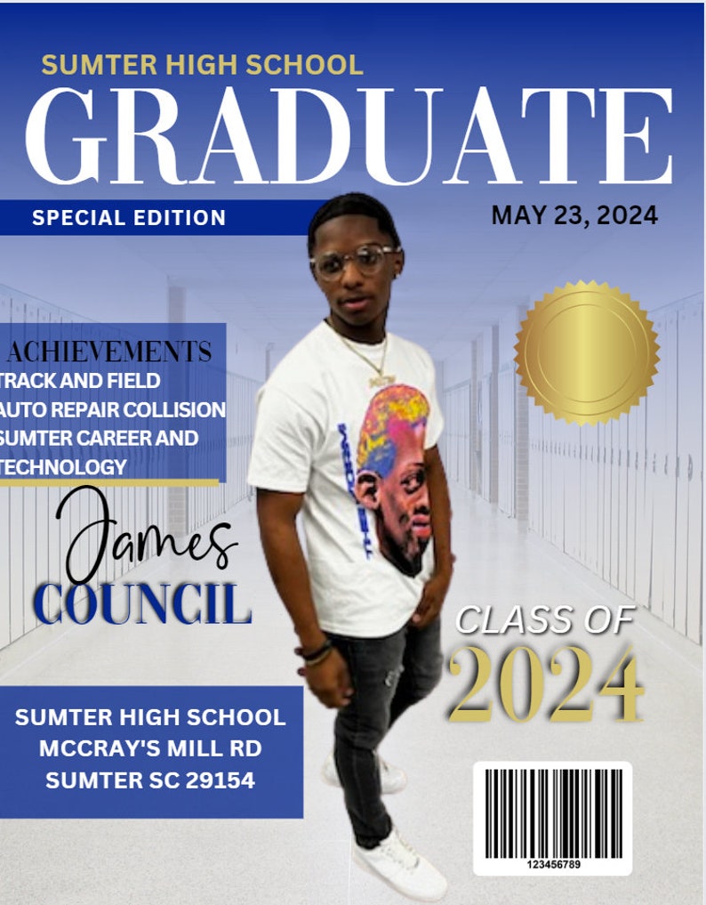 Graduation Magazine Desing Templates 2 - Etsy