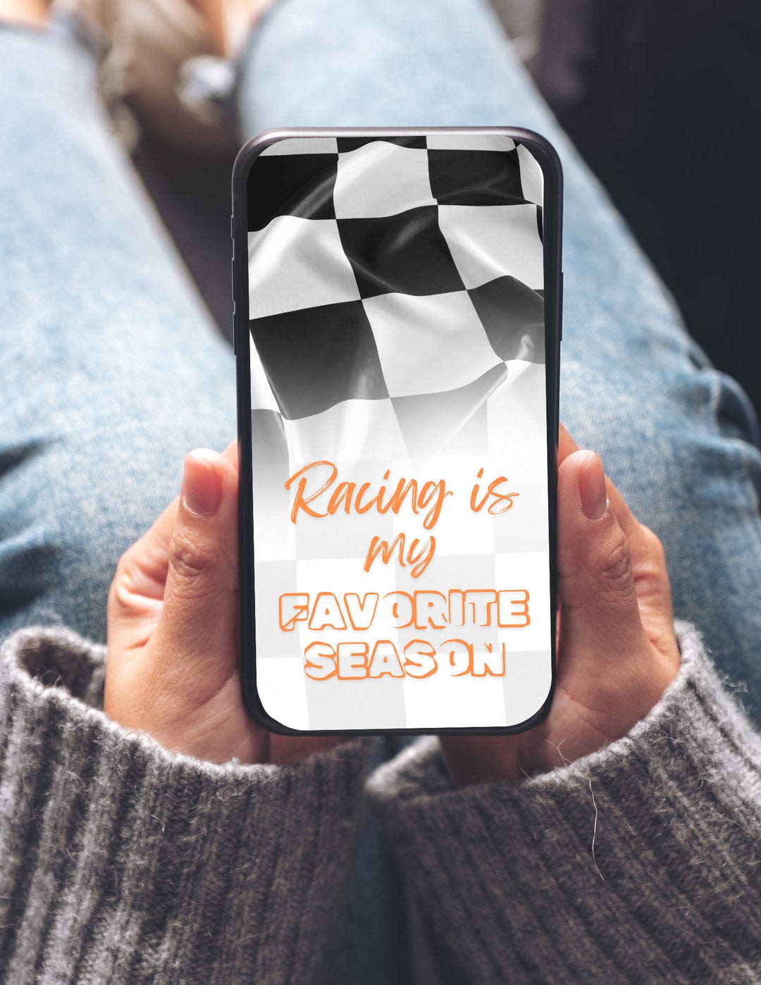 Checkered Flag Racing Phone Wallpaper Digital Download. - Etsy