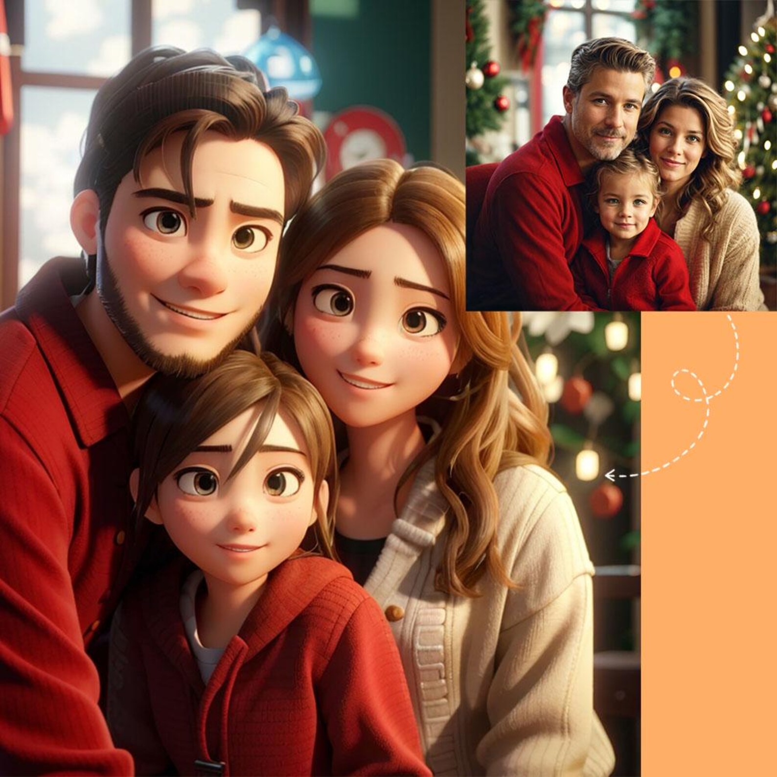 Custom Cartoon Animation, Cartoon Style Couple, Custom Portrait, Couple ...